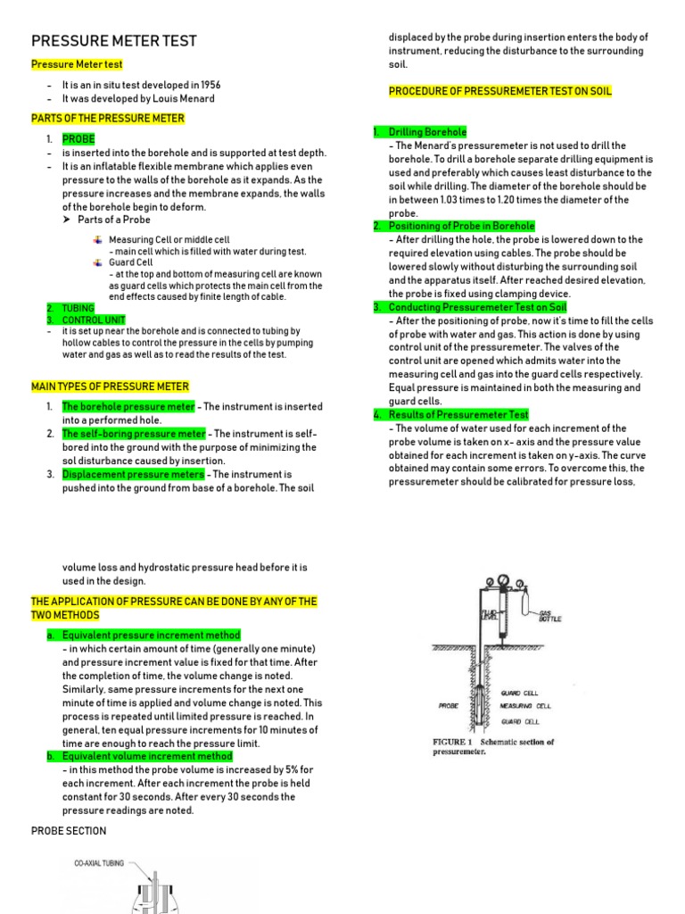 Pressure Meter Test | PDF | Pressure | Applied And Interdisciplinary ...