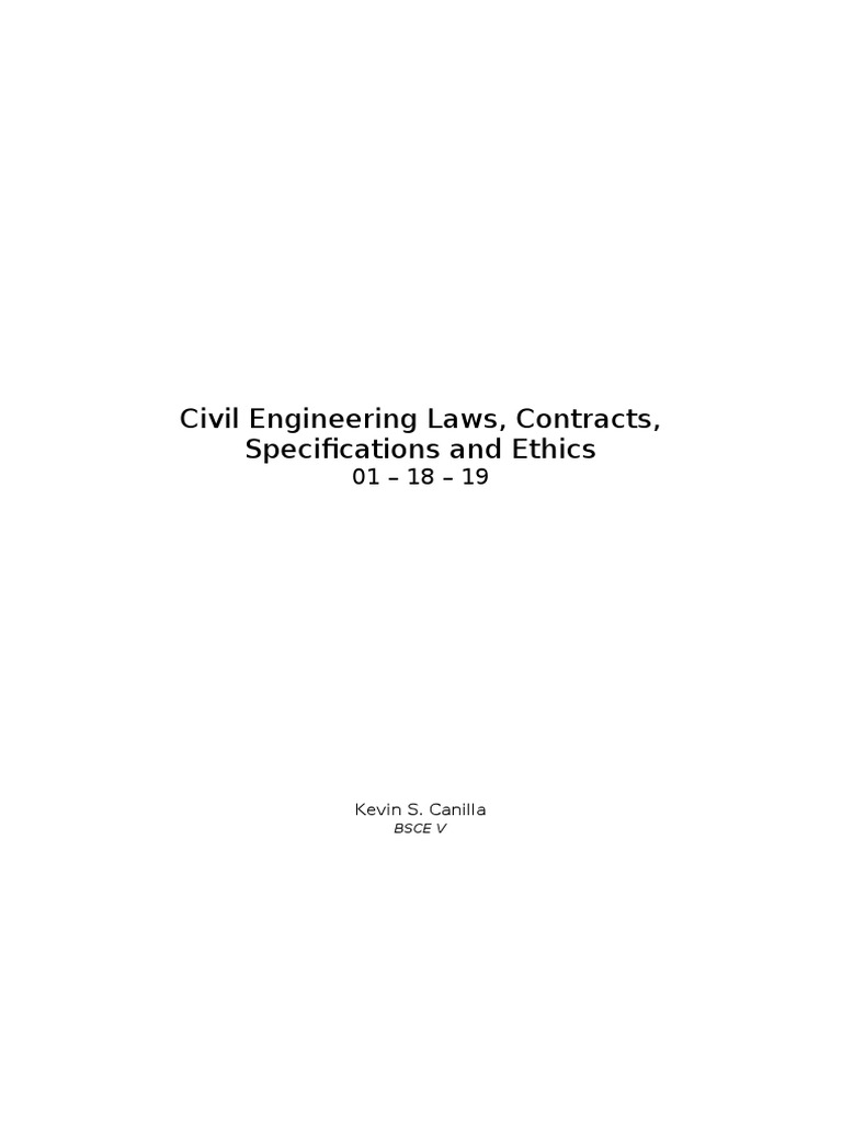 Civil Engineering Laws | PDF | Government | Public Sphere