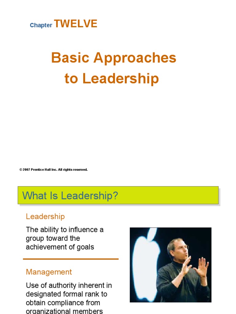 Leadership - Lecture Notes | PDF | Leadership | Control (Social And ...