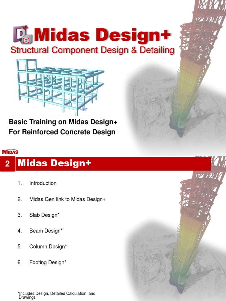 Midas Design+ | Download Free PDF | Beam (Structure) | Civil Engineering