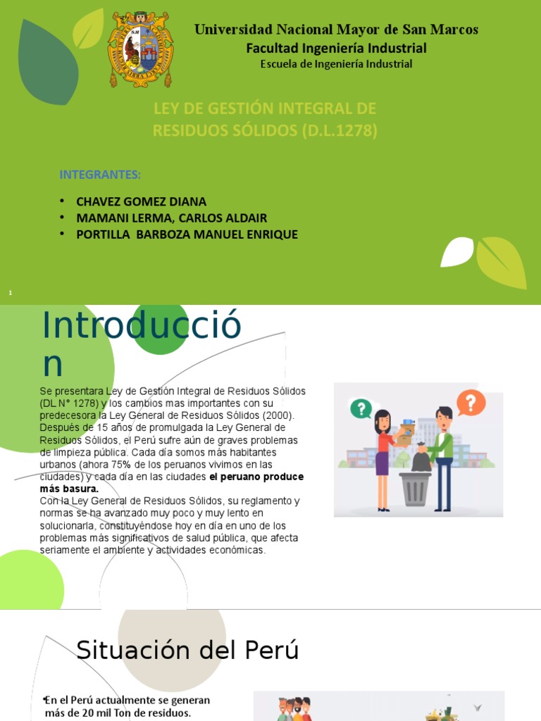 Ley 1278: Gestión Integral de Residuos Sólidos | PDF | Gestión de ...