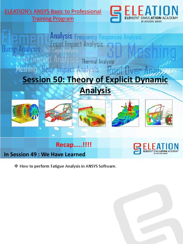 Session 50 Theory Of Explicit Dynamic Analysis Pdf Finite Element Method Mathematical Analysis