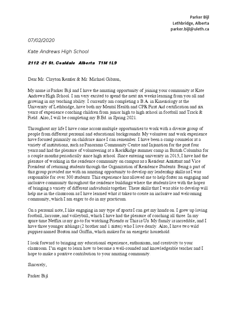 Letter To Ta | PDF | Teaching | Learning