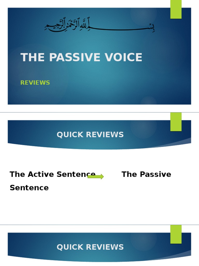 Passive Voice | PDF | Subject (Grammar) | Syntactic Relationships
