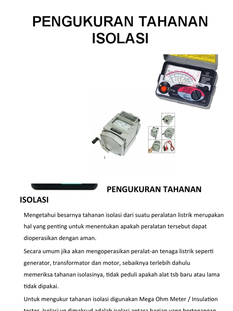 Pengukuran Tahanan ISOLASI | PDF