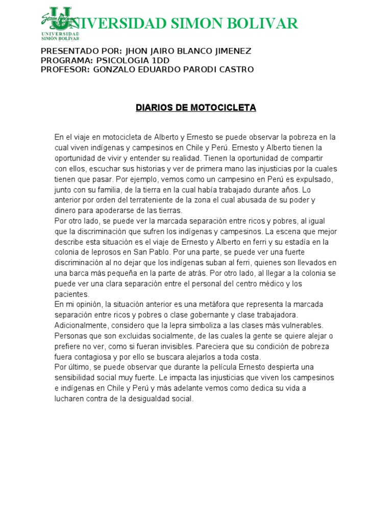 Diario de Motocicleta | PDF | Ciencias sociales | Historia