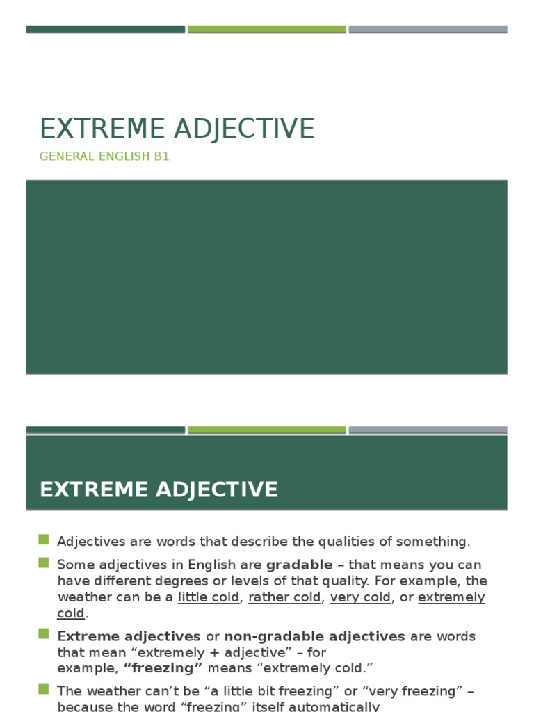 GE B1 - Extreme Adjective | PDF | Language Arts & Discipline | Self-Improvement