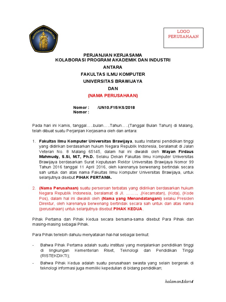 Template PKS | PDF | Hukum | Komputer