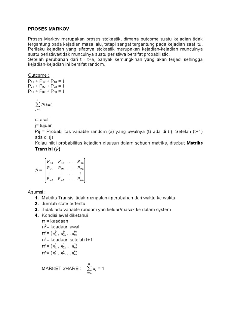 Proses Markov | PDF
