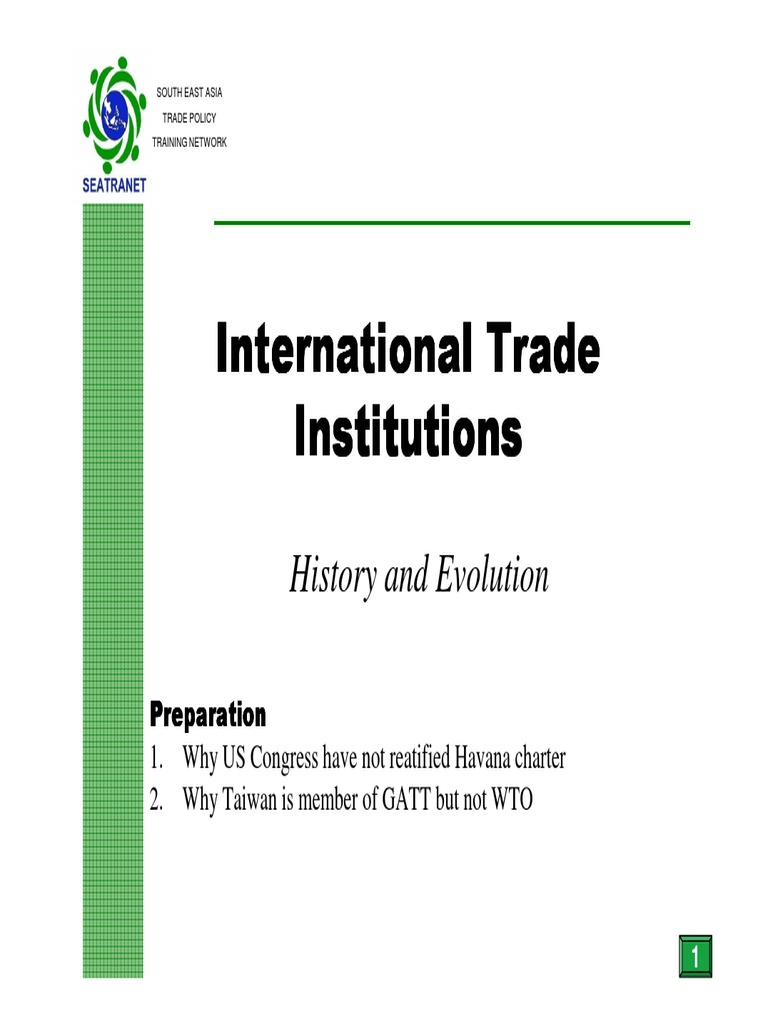 History of WTO | PDF | World Trade Organization | General Agreement On ...