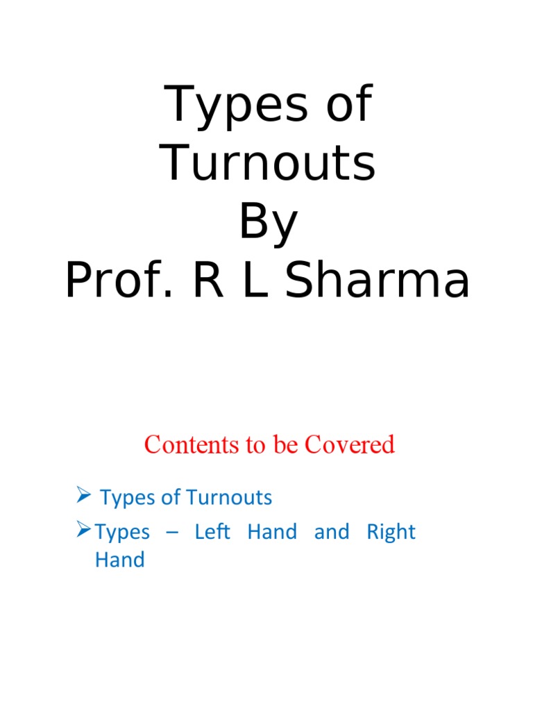 Types of Railway Turnouts Explained | PDF | Transportation Engineering ...