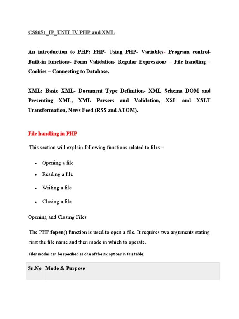 CS8651 - IP - UNIT - IV - 6 - File Handling | PDF | Xml | Pointer ... CS8651 - IP - UNIT - IV - 6 - File Handling | PDF | Xml | Pointer ...