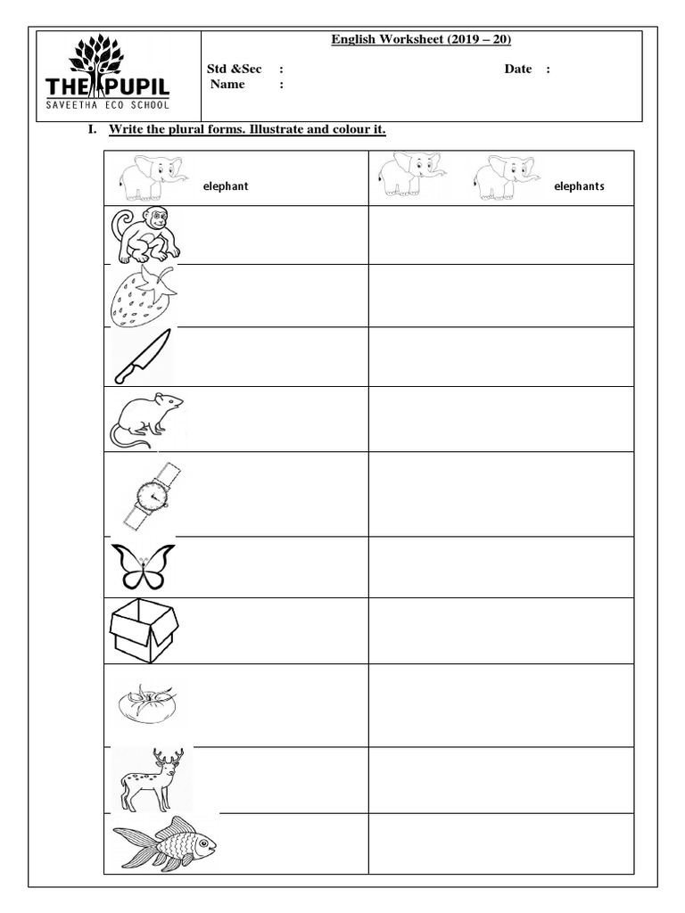 STD3 Worksheet English PDF | PDF | Verb | Language Mechanics