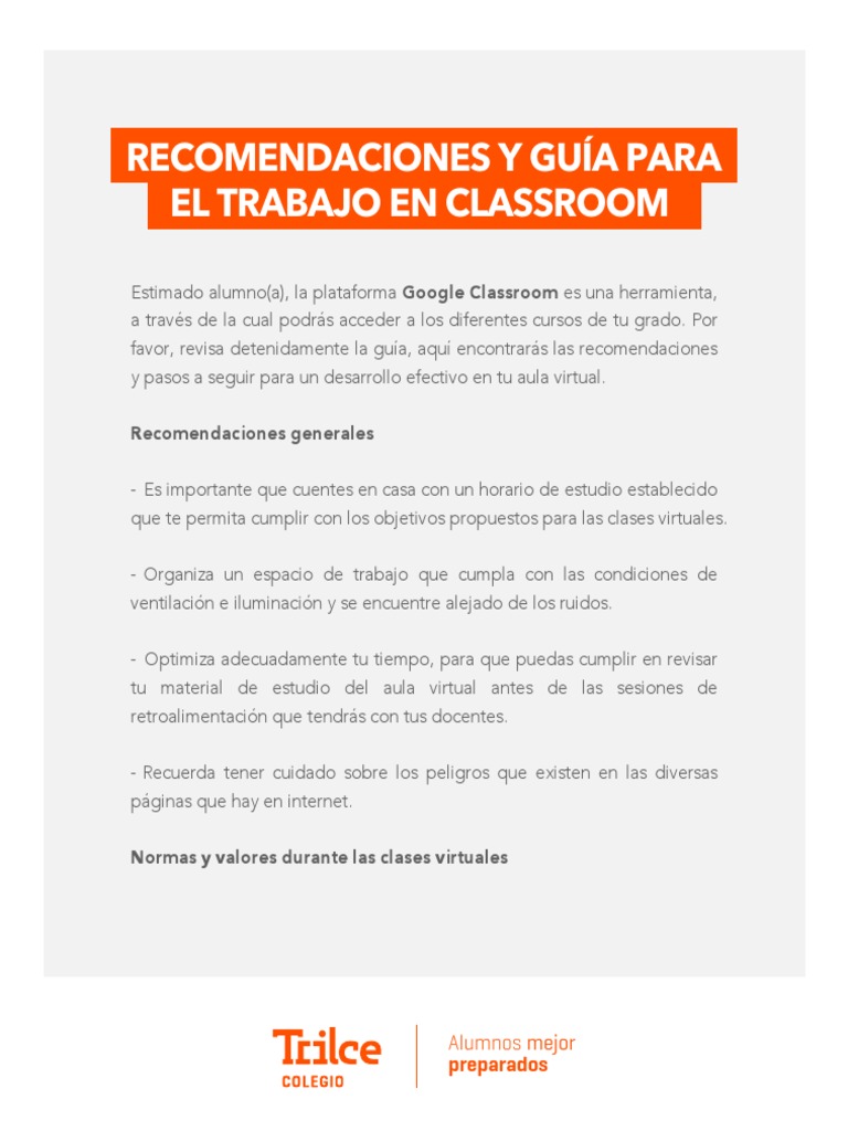 Guia Classroom Alumno | PDF | Puntuación | Comunicación