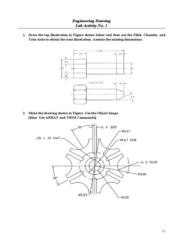Engineering Drawing Lab Activity No. 3 | PDF