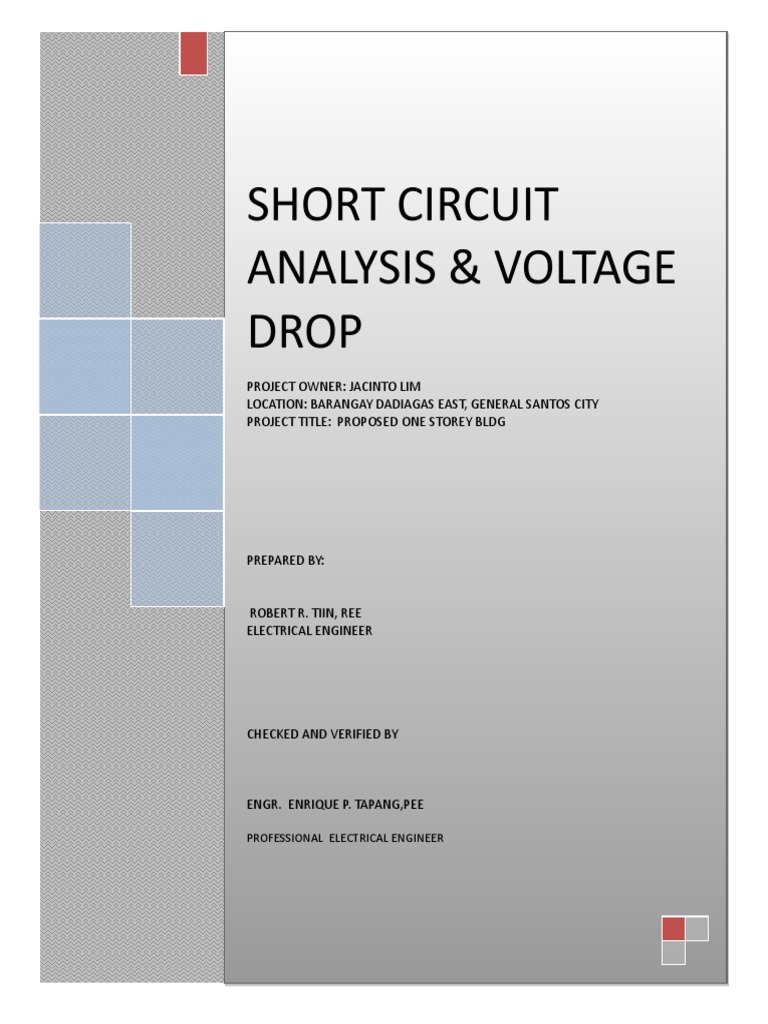 Short Circuit Analysis & Voltage Drop | PDF | Network Analysis ...