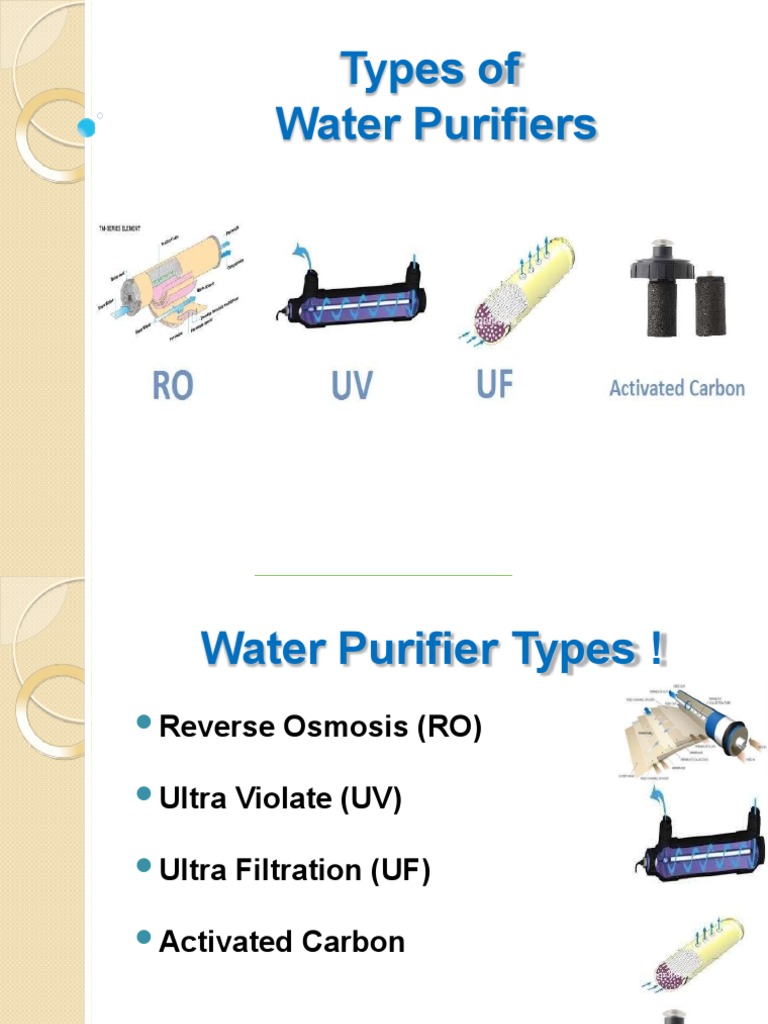 Types of Water Purifiers | PDF | Water Purification | Filtration