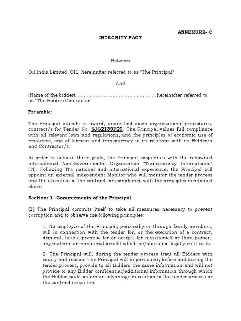 Integrity Pact | PDF | Damages | Virtue