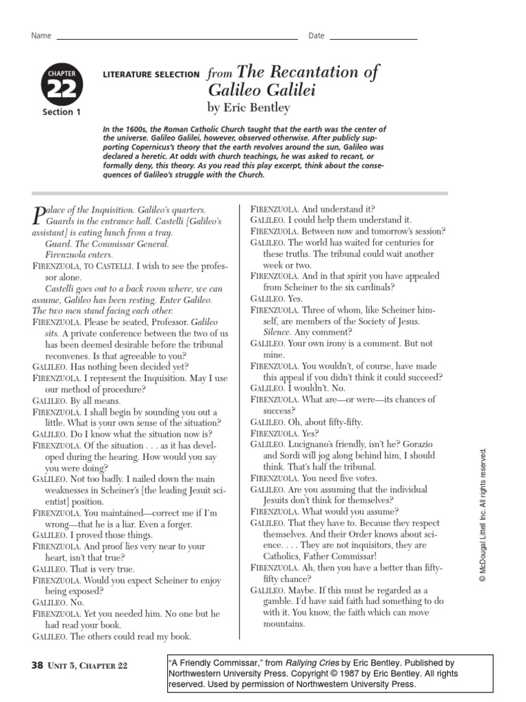 Recantation of Galileo PDF | PDF | Galileo Galilei