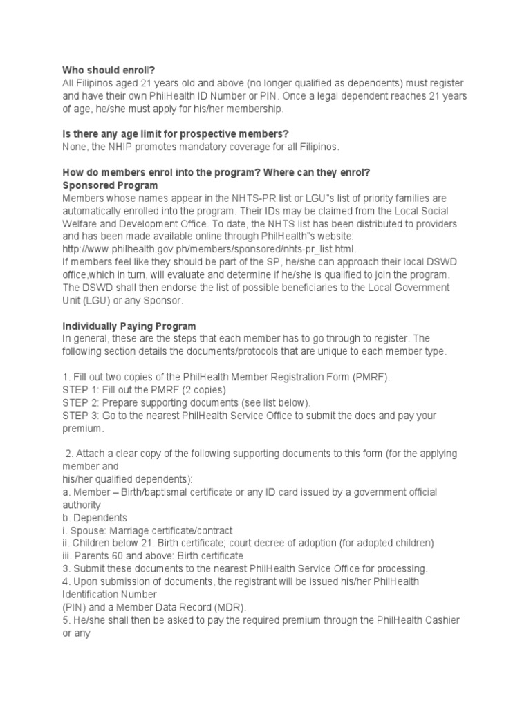 Philhealth Process | PDF | Birth Certificate | Identity Document