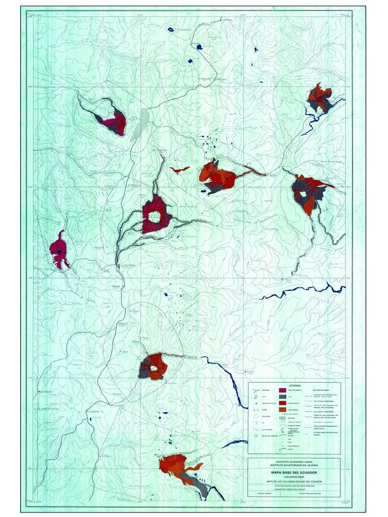 Mapa de Volcanes Activos Del Ecuador - Escala 1 250.000 PDF | PDF