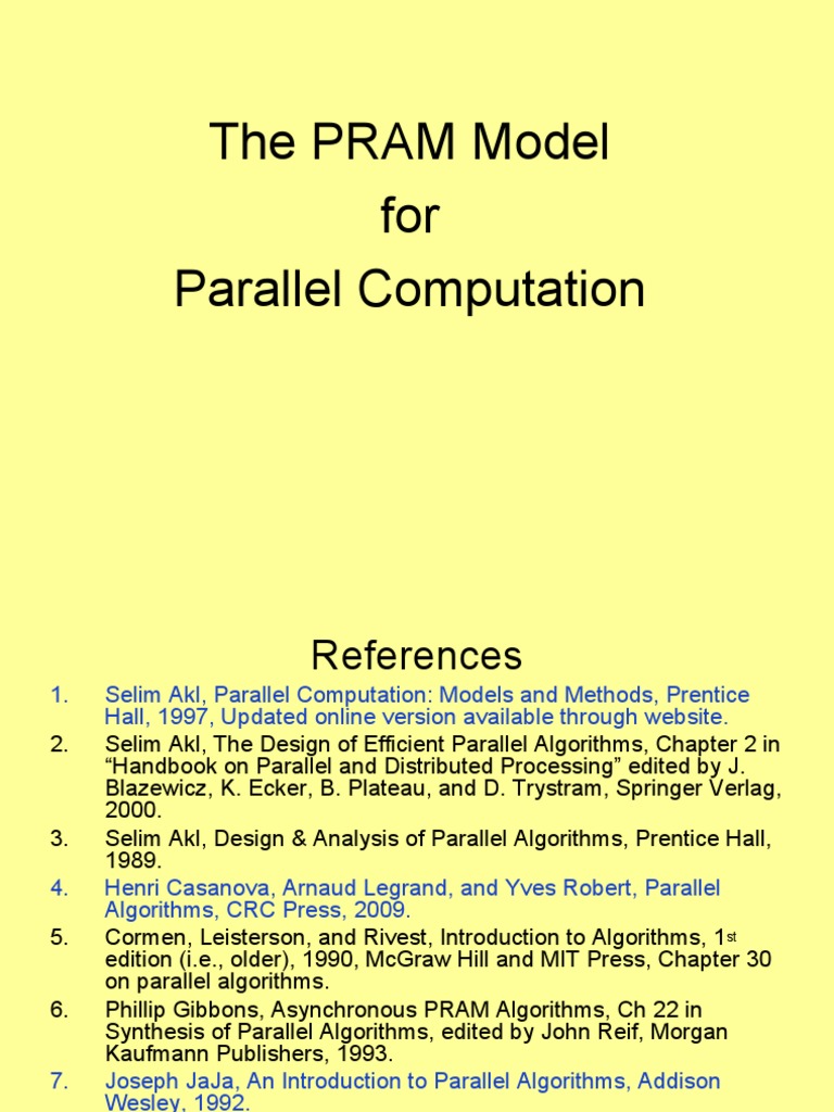 Pram Model Pdf Central Processing Unit Parallel Computing
