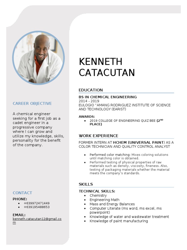 Kenneth Catacutan: Career Objective | PDF