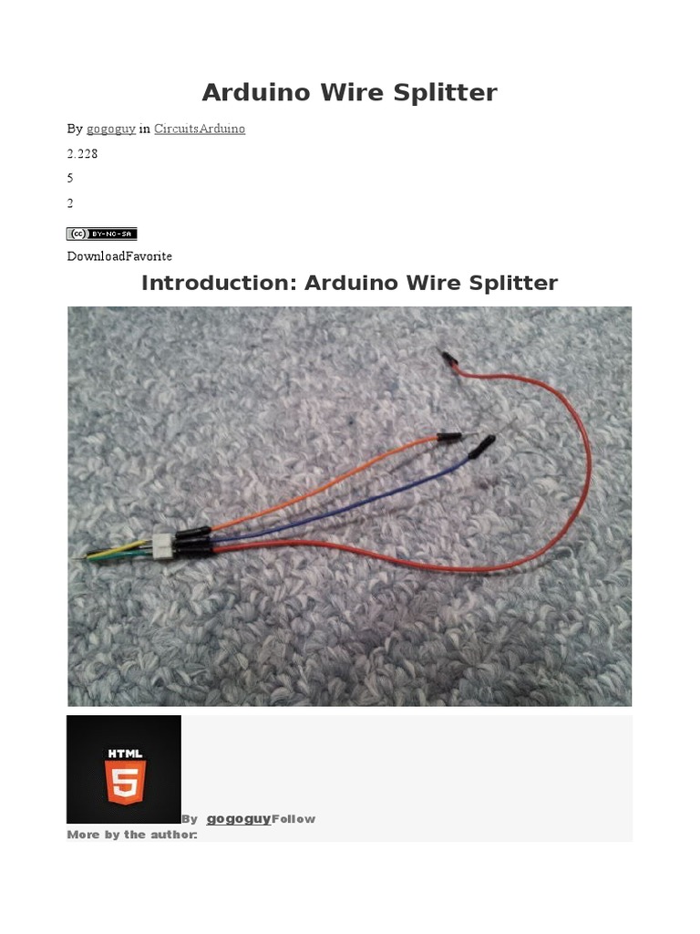 Arduino Wire Splitter | PDF