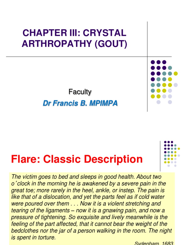 Chapter III. Gout | PDF | Gout | Nonsteroidal Anti Inflammatory Drug