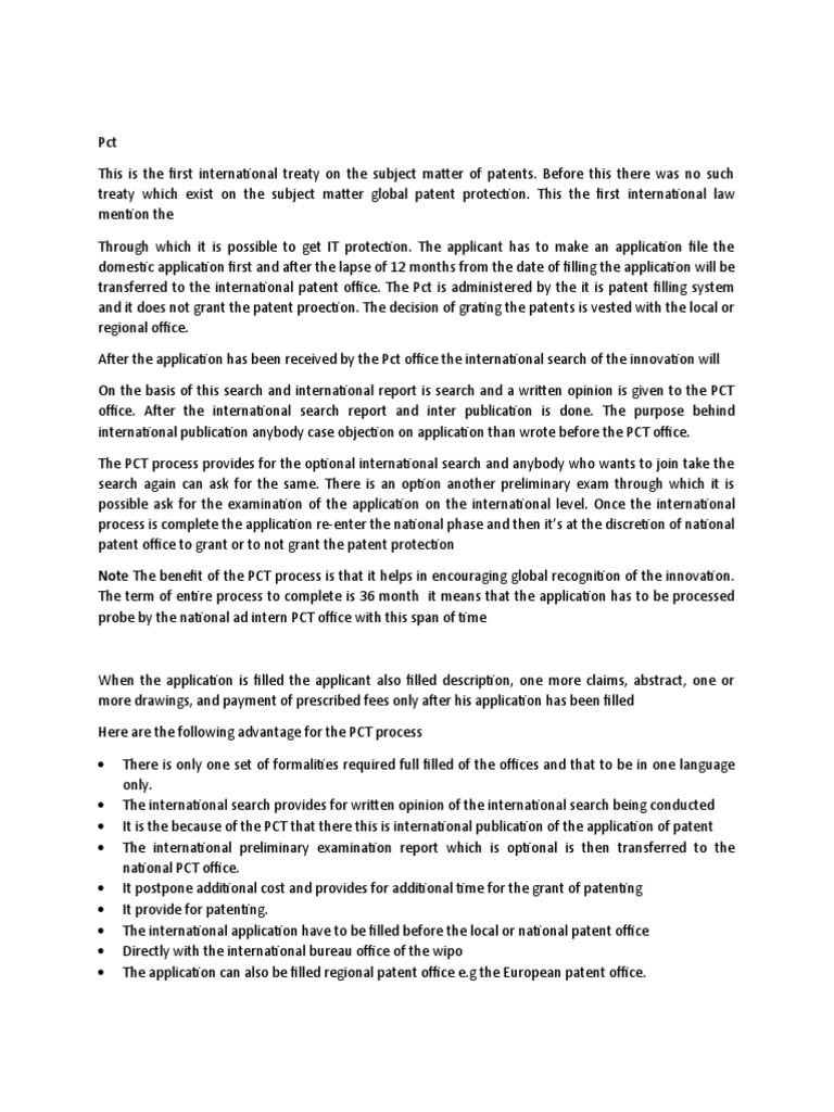PCT IPR Notes | PDF | Copyright | Trips Agreement