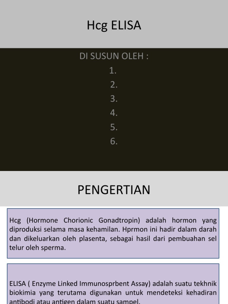 Hcg ELISA: Deteksi Hormon Kehamilan | PDF | Kesehatan Holistik ...