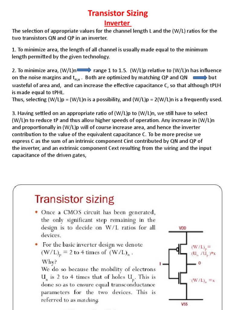 Transistor Sizing | PDF | Science & Mathematics | Computers