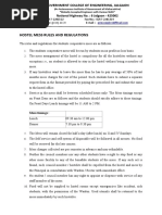NUST Hostel Mess Guidelines and Policies | PDF
