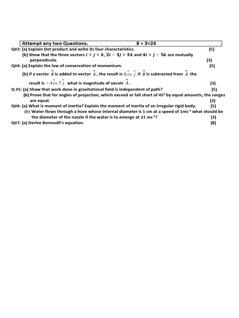Attempt Any Two Questions. 8 × 3 24 | PDF