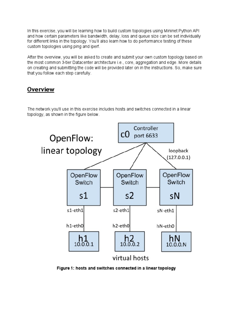 Mininet Topologies and API Assignment PDF | PDF | Network Topology | Parameter (Computer ...