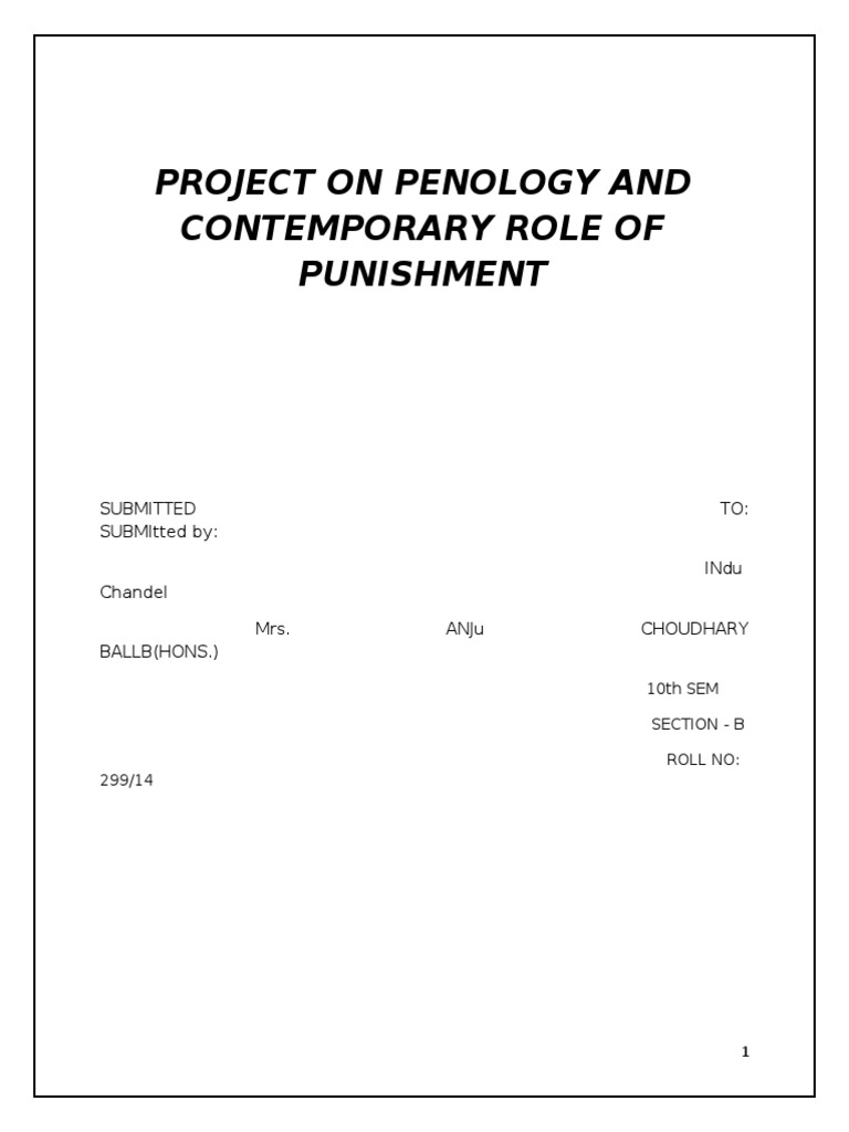 Contemporary Penology and Punishment | PDF | Punishments | Crime & Violence