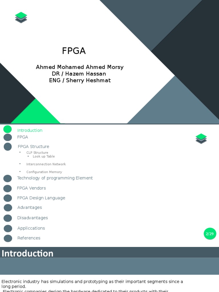Ahmed Mohamed Ahmed Morsy Dr Hazem Hassan Eng Sherry Heshmat Pdf Field Programmable Gate
