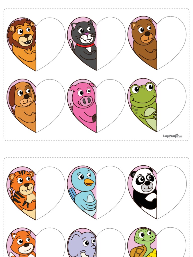 Animal Pairs Matching File Folder Game | PDF