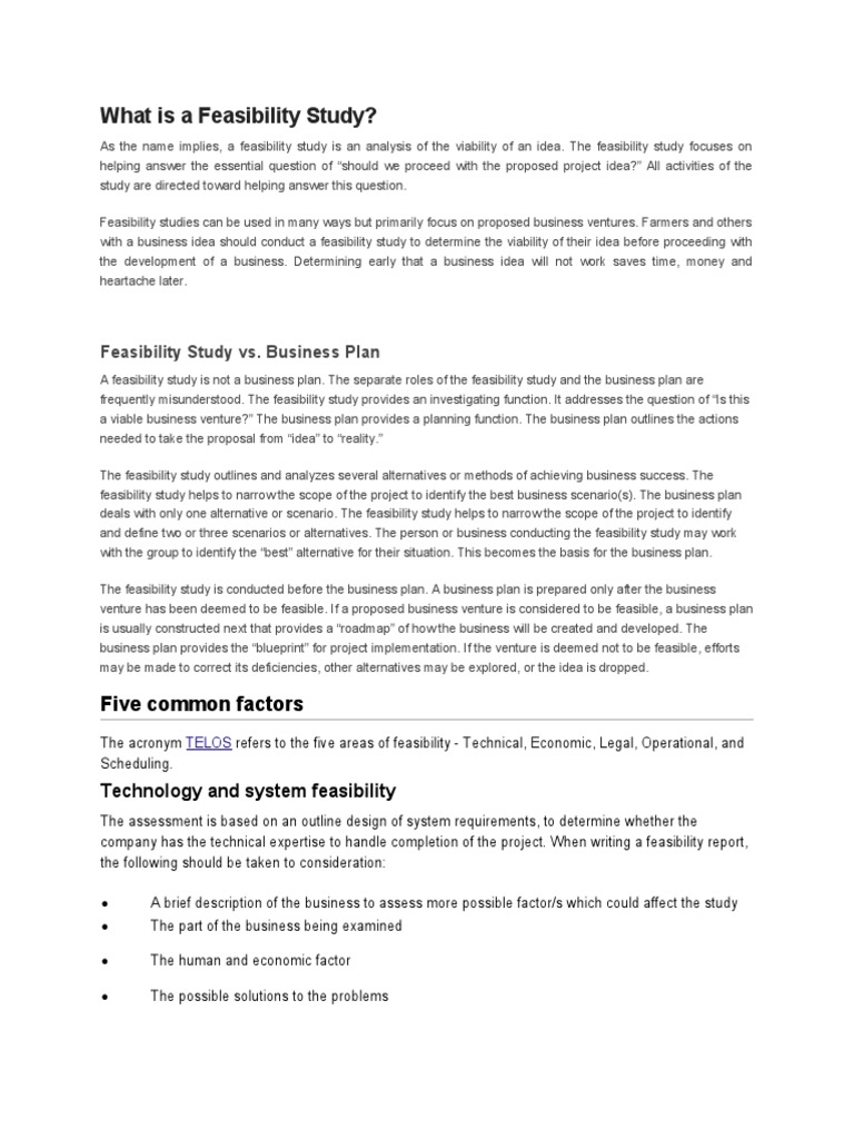 Understanding Feasibility Studies | PDF | Feasibility Study | Economies