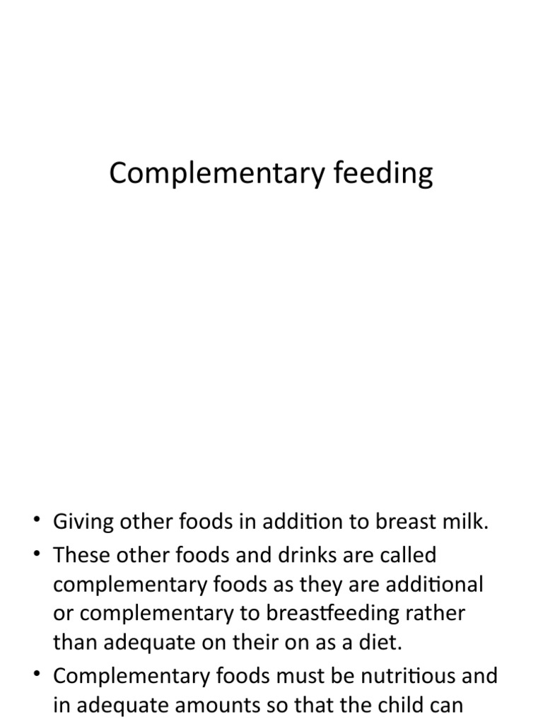 Complementary Feeding | PDF | Breastfeeding | Eating