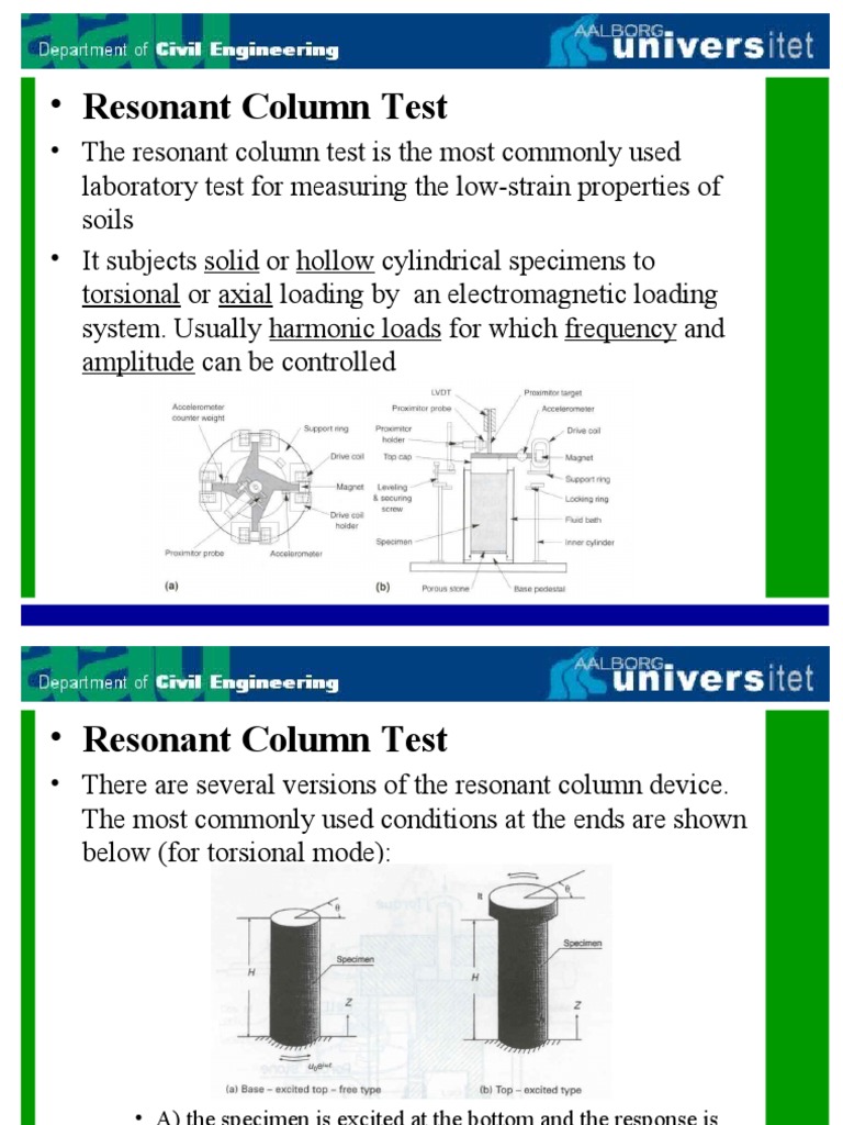 Resonant Column Test | PDF | Resonance | Normal Mode