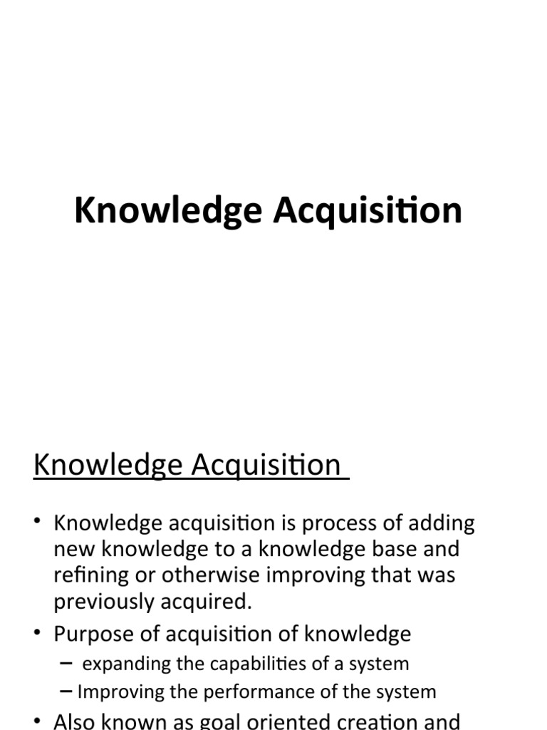 Understanding Knowledge Acquisition Process | PDF | Neuropsychology ...