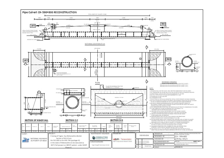 Pipe Culvert Drawing PDF | PDF | Infrastructure | Structural Engineering