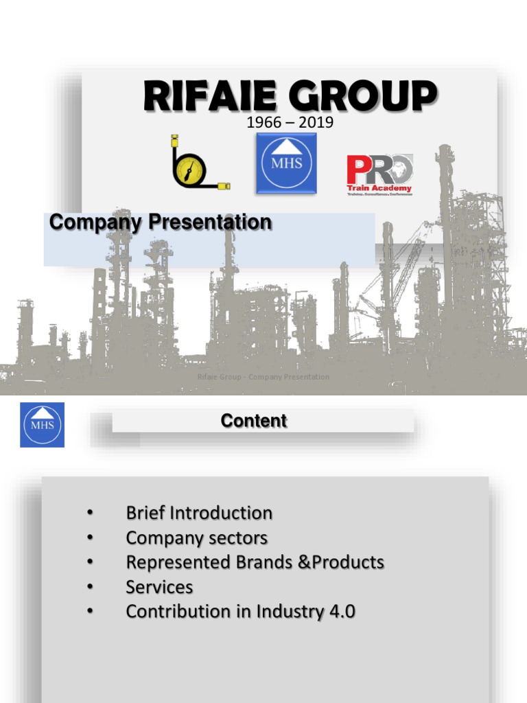 Rifaie Group Presentation PDF | PDF | Pneumatics | Valve