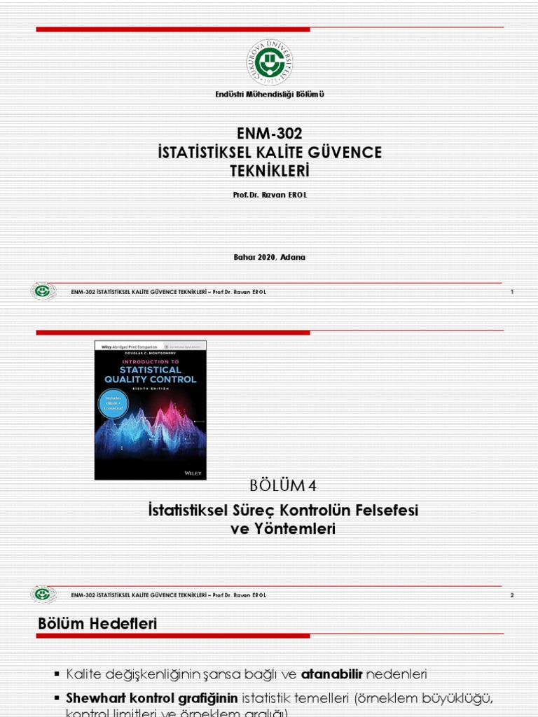 Enm302 Istatistiksel Kalite Kontrol Bol4 PDF | PDF