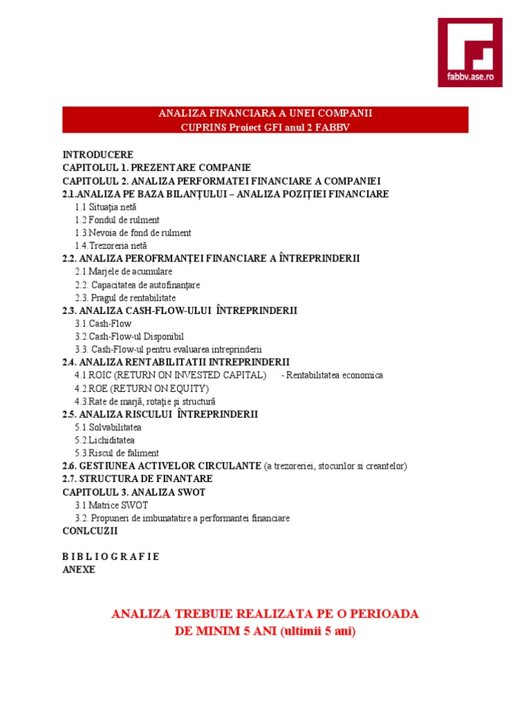 Plan Proiect GFI 2020 | PDF