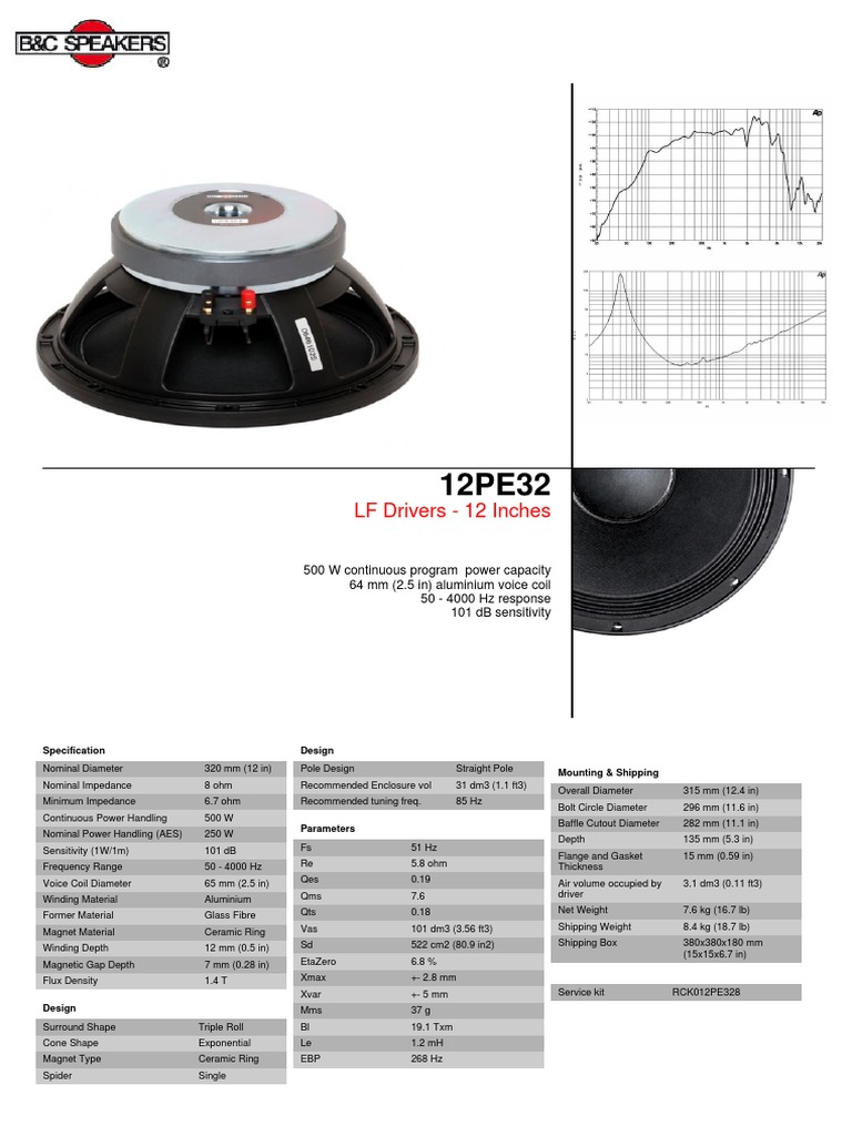 LF Drivers - 12 Inches | PDF | Electromagnetism | Audio Electronics