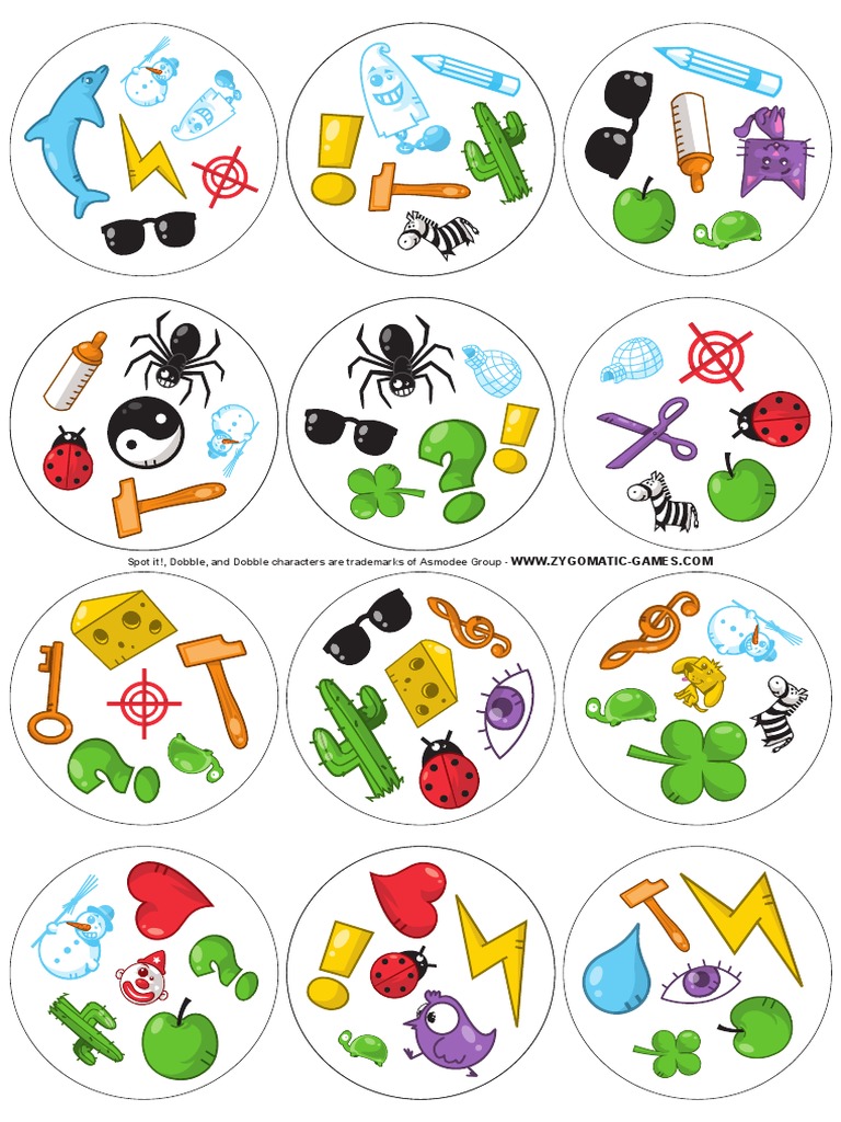 Spot It!, Dobble, and Dobble Characters Are Trademarks of Asmodee Group ...