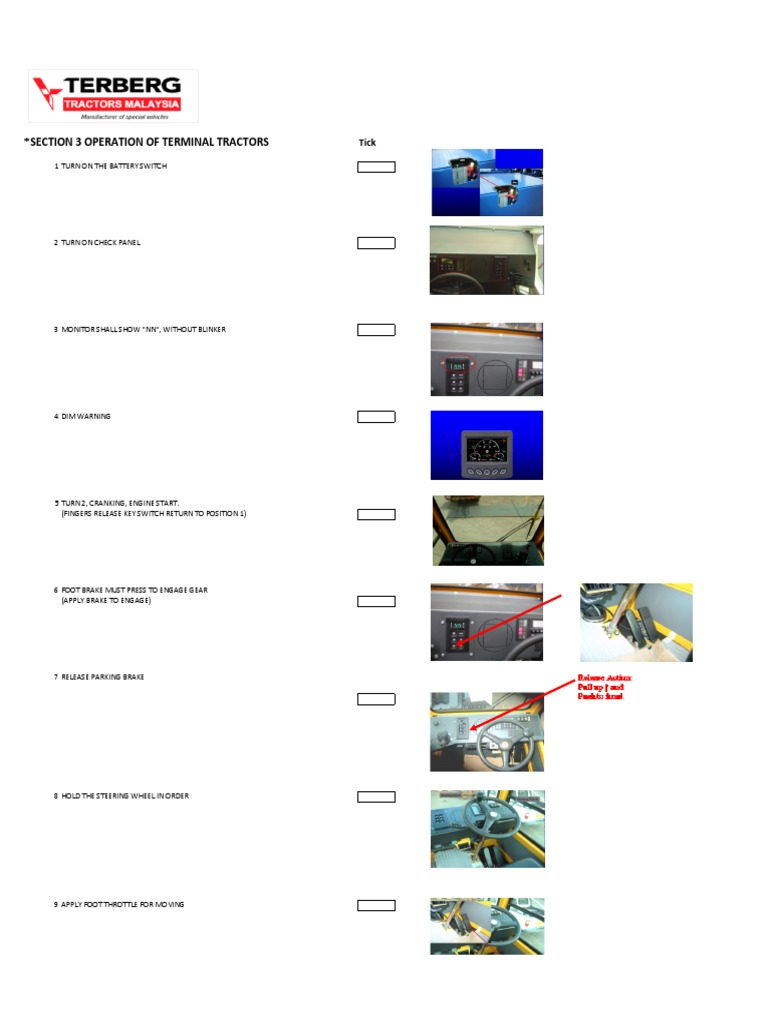 Daily Checklist Operation 3 | PDF