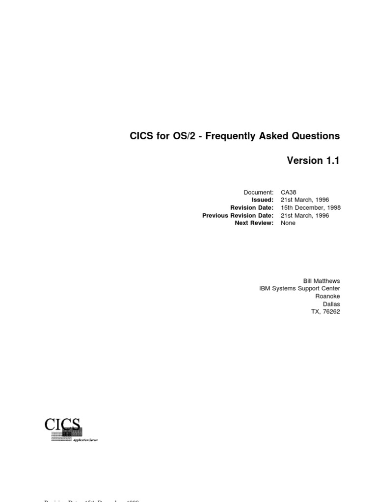 Cics Faq Download Free Pdf Pointer Computer Programming